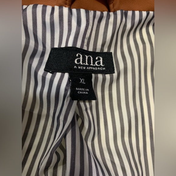 a.n.a | Jackets & Coats | Jacket Ana Brown Faux Leather Moto Jacket ...